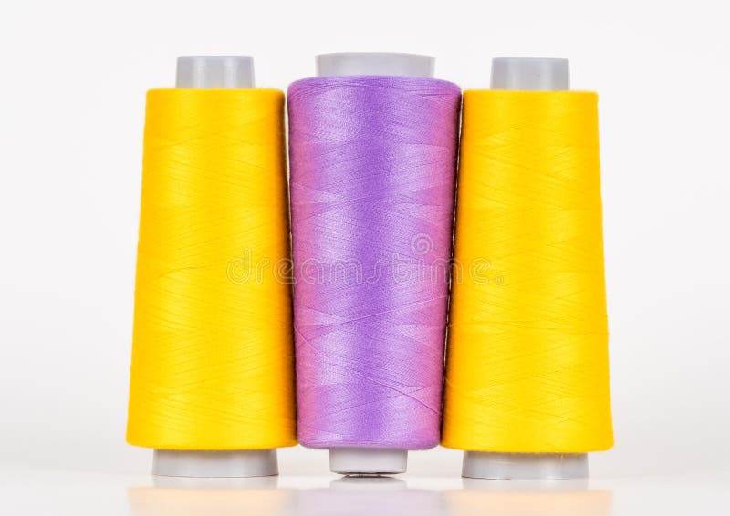 Vary colored thread coils stock photo. Image of clothing - 103281196