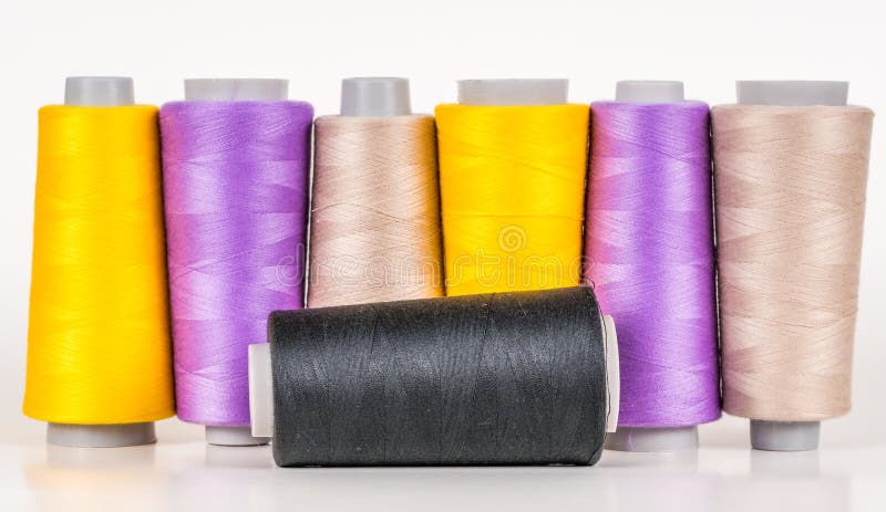 Vary colored thread coils stock image. Image of choice - 103283343