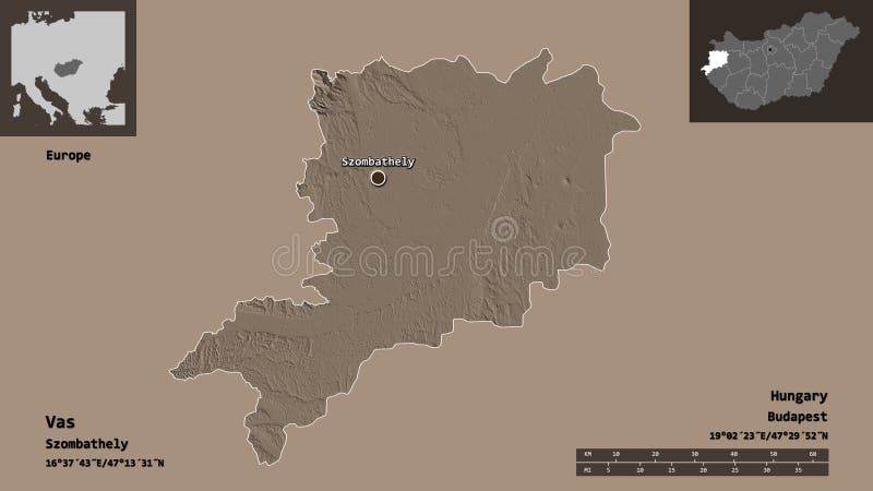 Vas, County of Hungary,. Previews. Administrative Stock Illustration ...