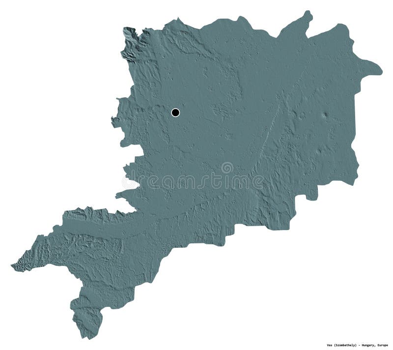 Vas, County of Hungary, on White. Administrative Stock Illustration ...