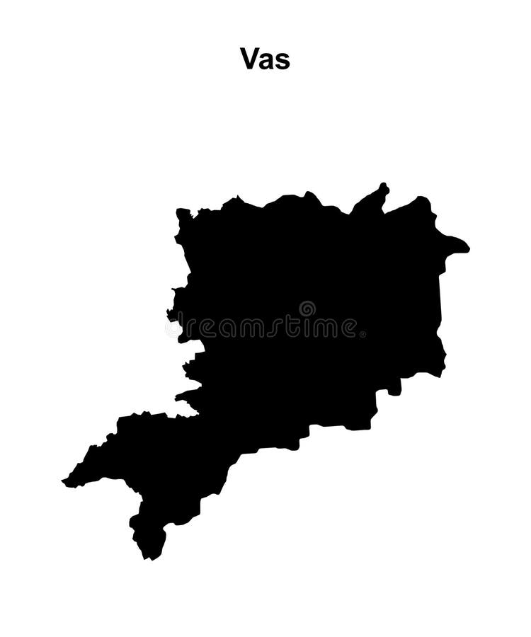 Vas outline map stock vector. Illustration of area, territory - 360431814