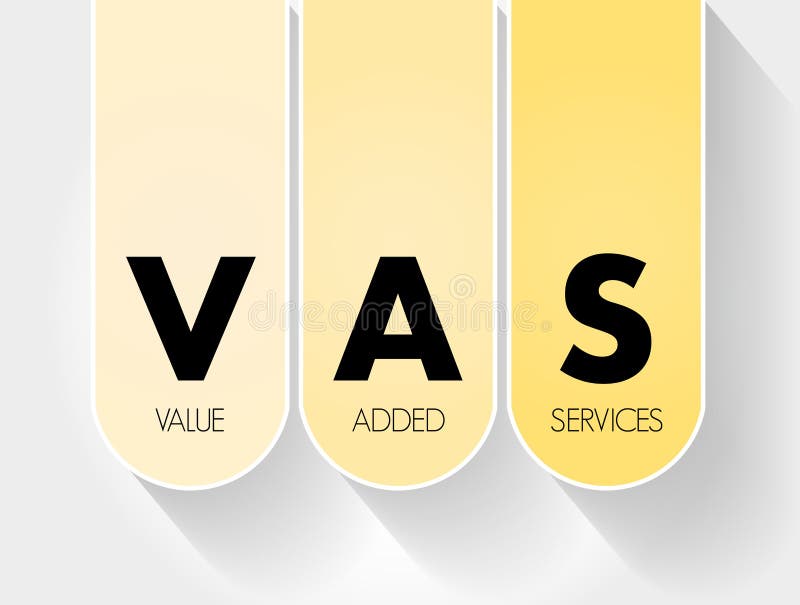 VAS - Value Added Services Acronym, Business Concept Stock Illustration ...