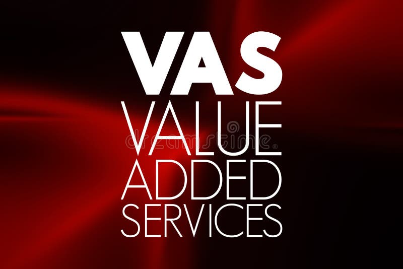 VAS - Value Added Services Acronym, Business Concept Background Stock ...