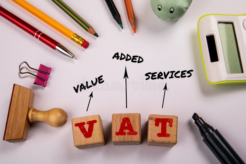 VAS Value Added Services, Business Concept. Wooden Blocks on a White ...