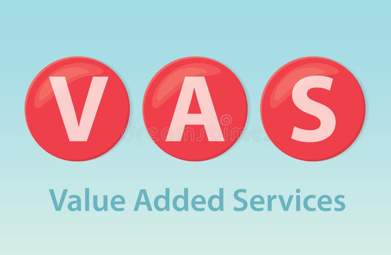 VAS Value Added Services Concept Stock Vector - Illustration of duty ...