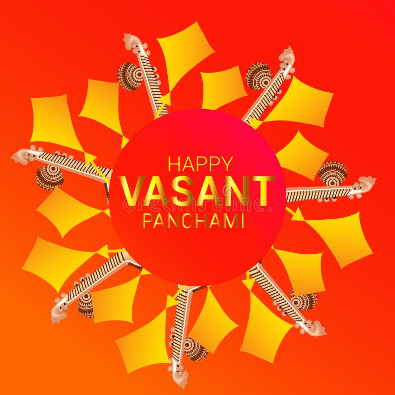 Vasant Panchami stock illustration. Illustration of asian - 84153481
