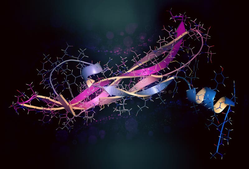 Vascular Endothelial Growth Factor a (VEGF a) Protein Molecule. 3D ...