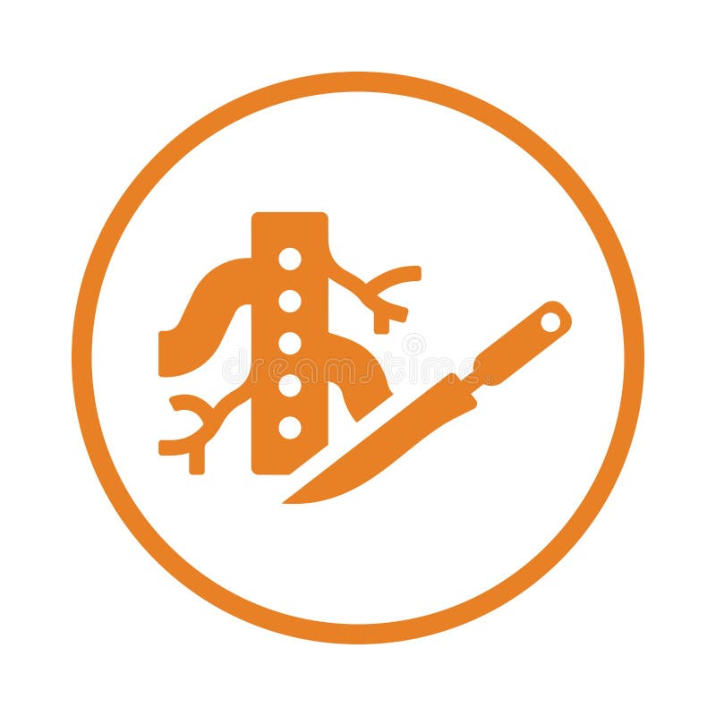 Vascular Surgery Icon Orange Color Vector Eps Stock Vector