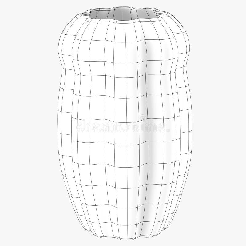 Vase Black and White Wireframe Image Stock Illustration - Illustration ...