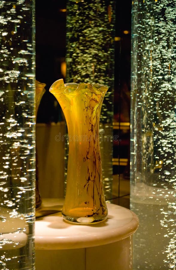 Vase and Bubbling Water Column Stock Photo - Image of tower, bubble ...