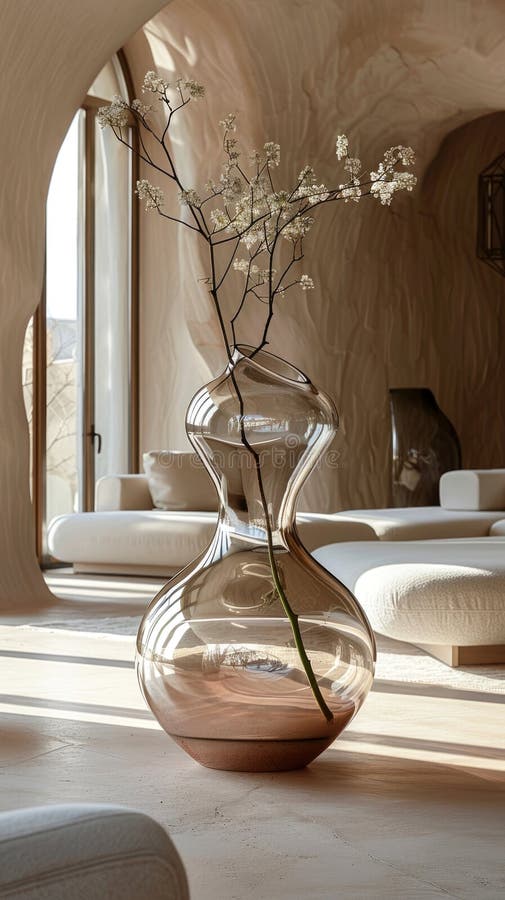 A Vase with Elements that Have a Smooth, Smoothly Flowing Surface that ...