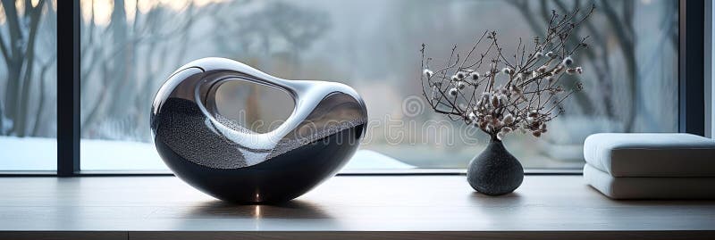 A Vase with Elements that Have a Smooth, Smoothly Flowing Surface that ...