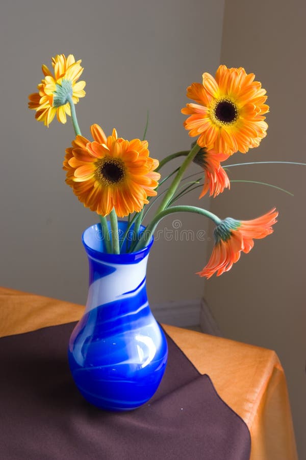 Yellow Flower Display Vase stock image. Image of spring - 15984329
