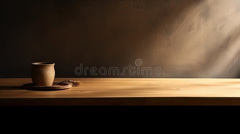 Vase with Flowers on a Wooden Table in the Rays of the Sun Stock ...