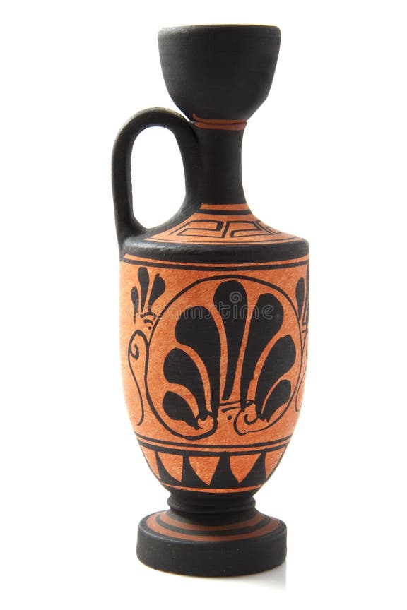Vase grec décoré image stock. Image du brun, mythe, histoire - 20281109