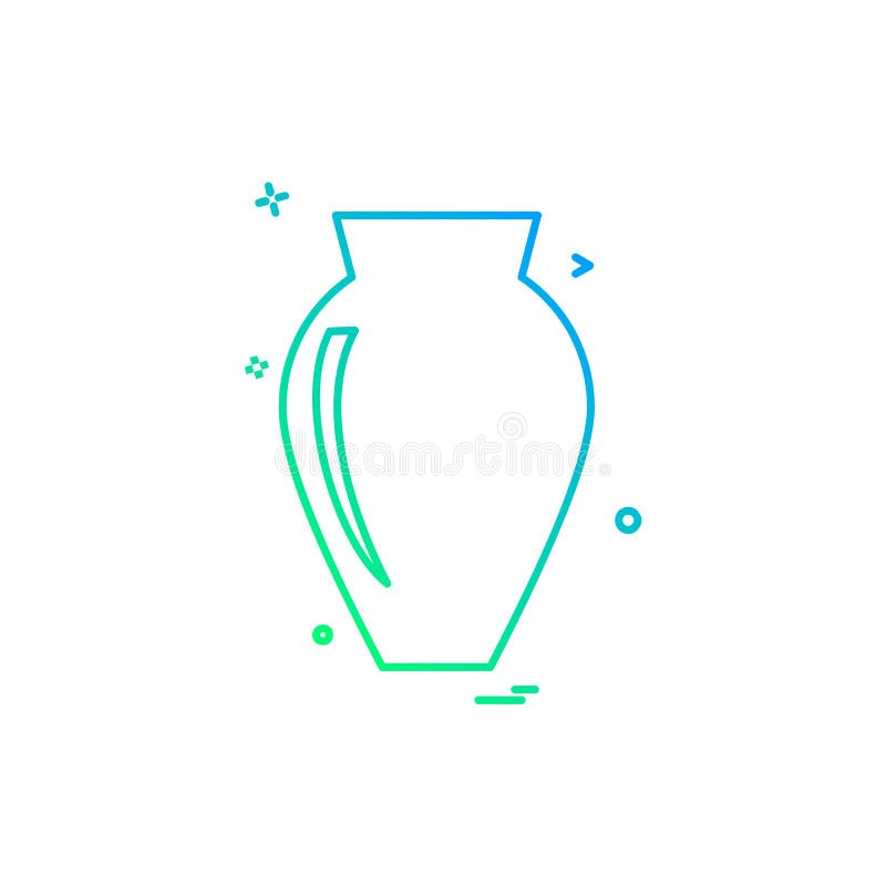 Vase icon design vector stock vector. Illustration of symbol - 132426860