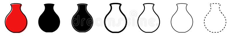 Vase icon. Vase logo stock vector. Illustration of clay - 255627366