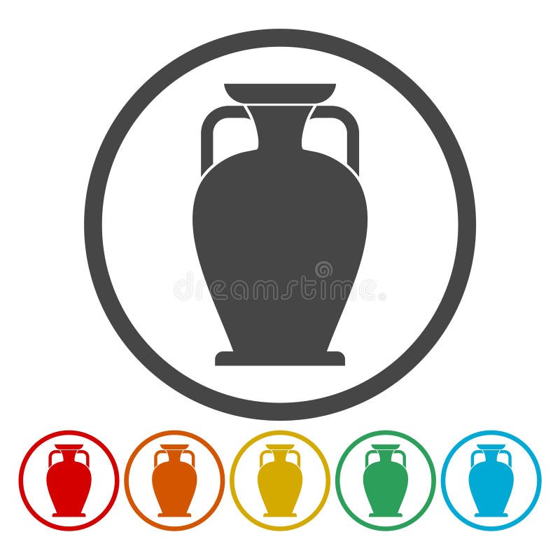 Vase Icons Set - Vector Illustration Stock Illustration - Illustration ...