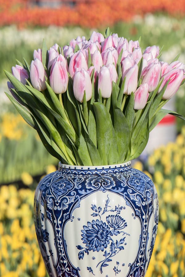 Vase at the National Tulip Day at Amsterdam the Netherlands 23-1-2023 ...