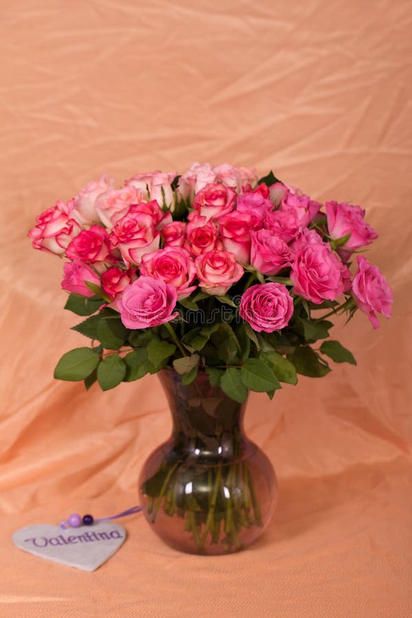 Vase with roses stock image. Image of color, luxury, dating - 45122219