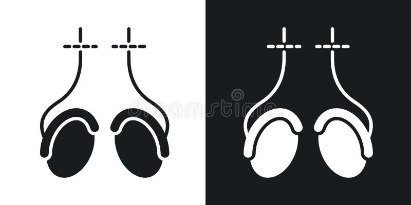 Vasectomy Vector Icon Set in Black Filled and Outlined Style Stock ...