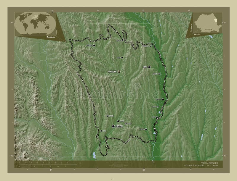 Vaslui, Romania. Wiki. Labelled Points of Cities Stock Illustration ...