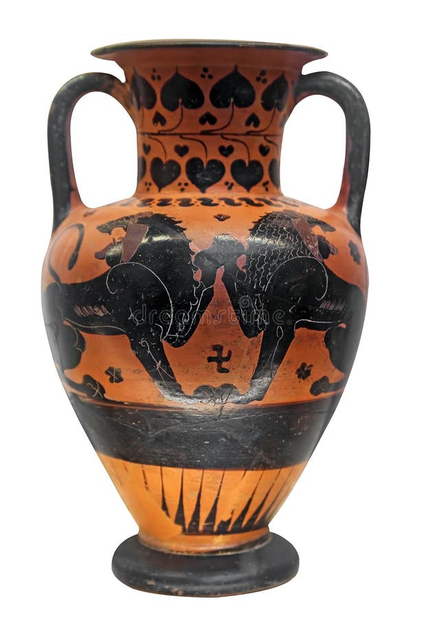 Vaso grego imagem de stock. Imagem de deus, grego, mitologia - 5622001