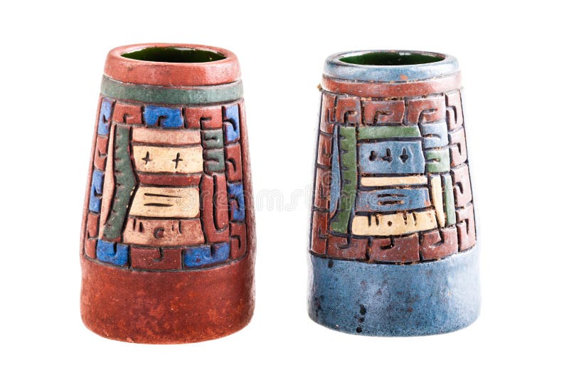 Vaso messicano di inca immagine stock. Immagine di ornare - 52214049