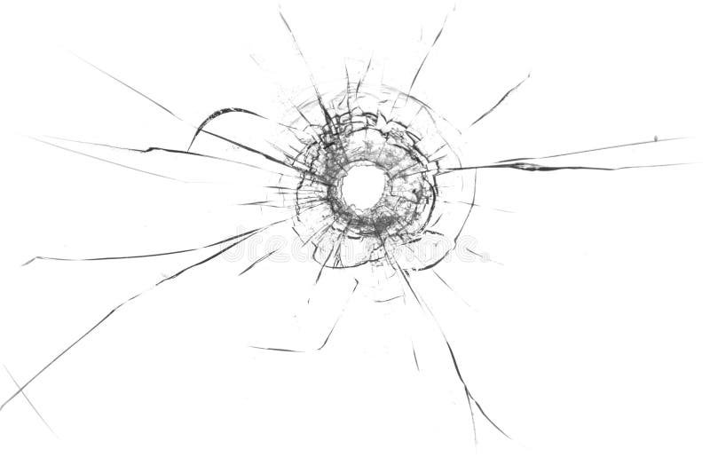 Vaso Roto De Una Bala. Textura De Vidrio Roto. Imagen de archivo ...