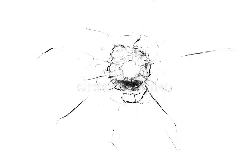 Vaso Roto De Una Bala. Textura De Vidrio Roto. Imagen de archivo ...