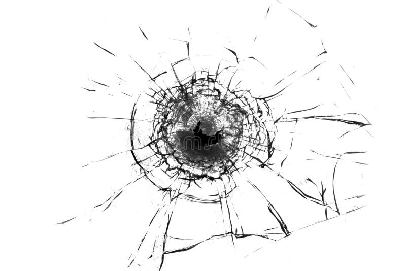 Vaso Roto De Una Bala. Textura De Vidrio Roto. Imagen de archivo ...