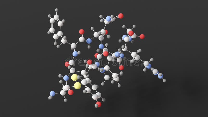 Vasopressin Molecule, Molecular Structure, Argipressin, Ball and Stick ...