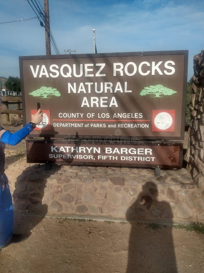 Vasquez Rocks Natural Area Sign Editorial Stock Image - Image of ...