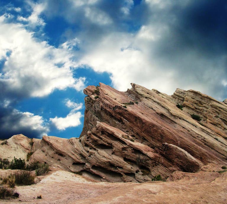 Vasquez Rocks before the Storm Stock Photo - Image of landscape, oddity ...