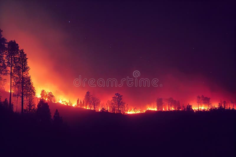 Vast Areas of Forest on Wildfire, Annual Forest Fires that Destroy All ...