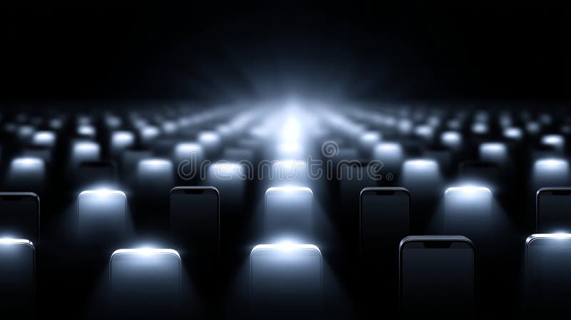 A Vast Array of Smartphones Illuminates a Dark Expanse. this Image ...