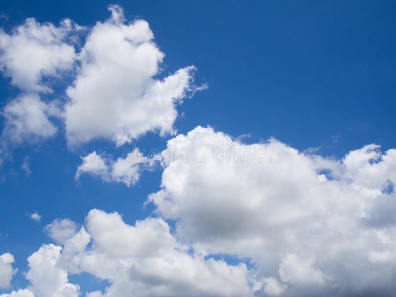 Vast Blue Sky Background with White Fluffy Clouds Stock Image - Image ...