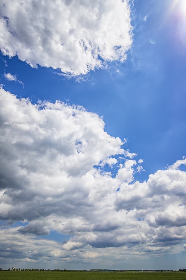 The Vast Blue Sky and Clouds. Beautiful Wallpaper Stock Image - Image ...