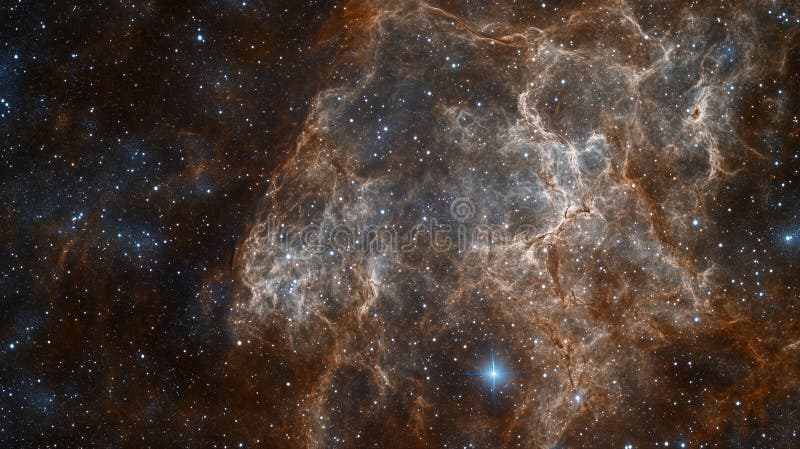 Vast Celestial Dust Clouds and Star Patterns Stock Illustration ...