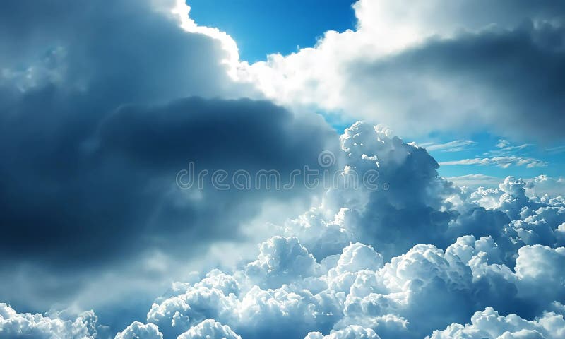 Vast Cloudscape, Vibrant Blue Sky, Dramatic Weather Stock Video - Video ...