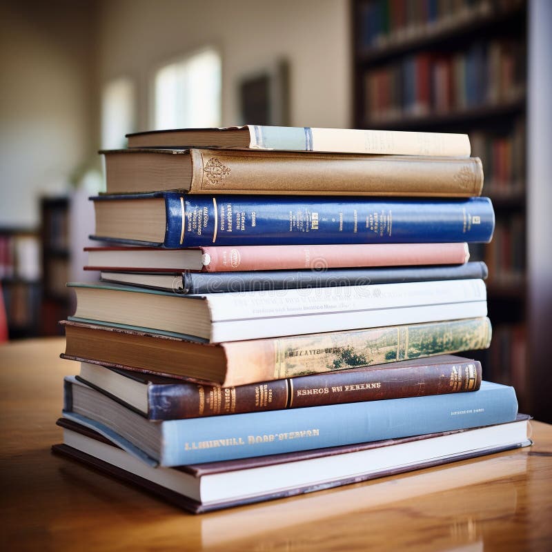 A Vast Collection of Knowledge on a Library Shelf Stock Photo - Image ...