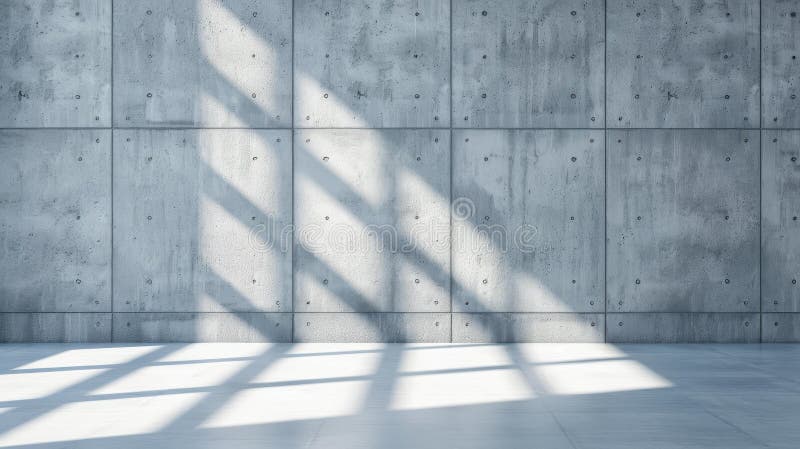 A Vast Concrete Compound Bathed in Light and Shadow, Creating a ...