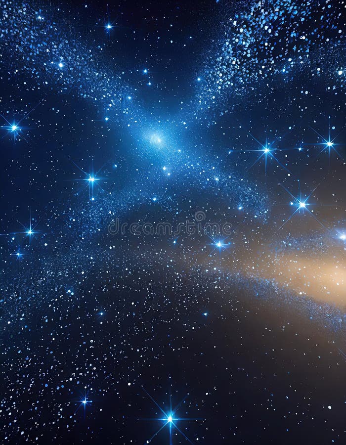 Vast Cosmic Landscape Filled with Bright Stars and Swirling Galaxies in ...