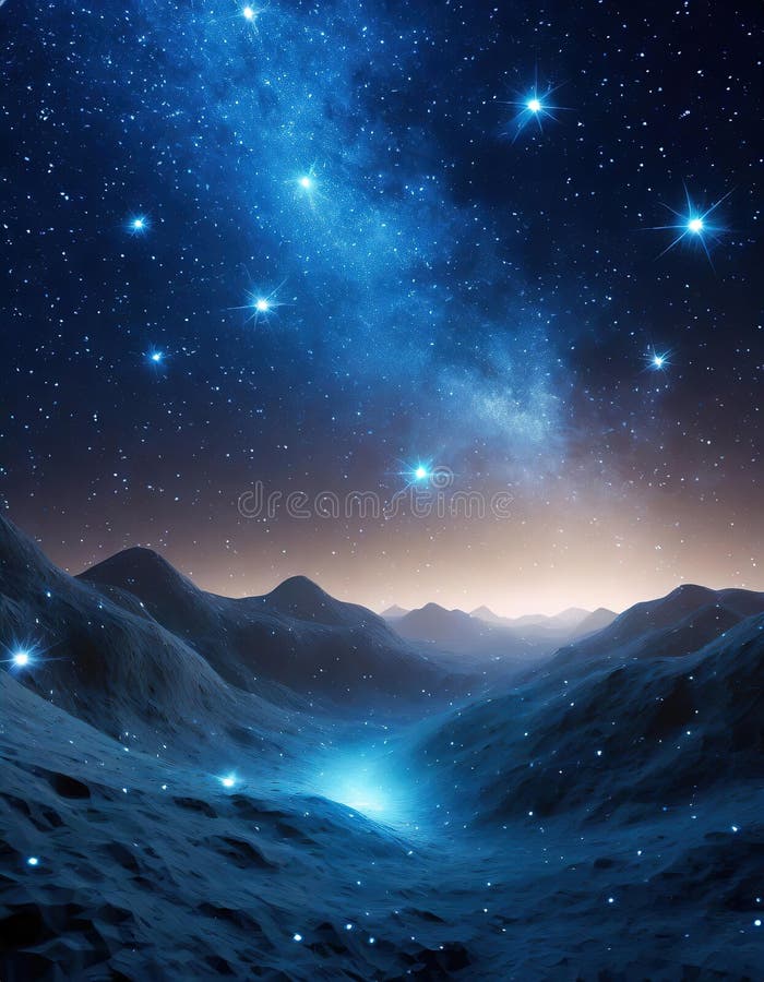 Vast Cosmic Landscape Filled with Bright Stars and Swirling Galaxies in ...