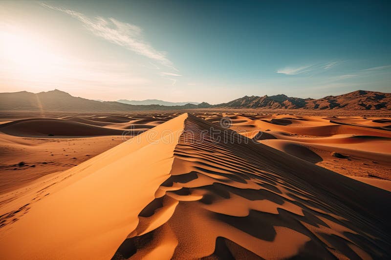 Desert Sands Arid Dunes stock illustration. Illustration of wild ...