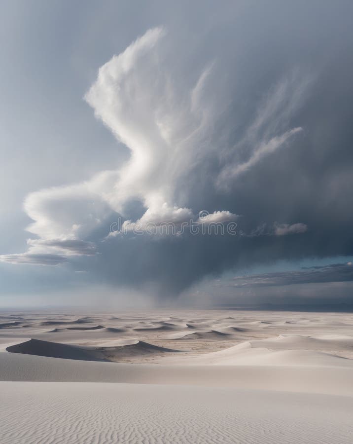 Vast Desert Under Overcast Skies Dramatic Clouds Stock Photos - Free ...