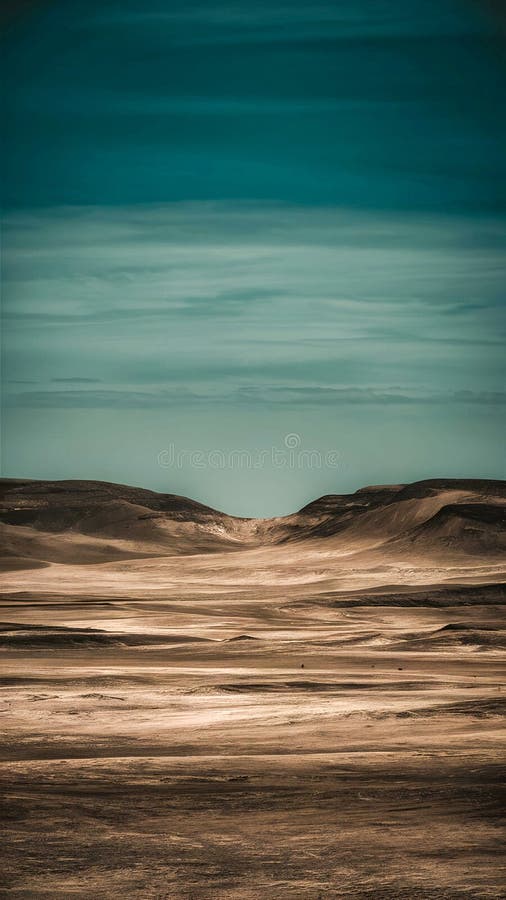 A Vast Empty Landscape Featuring Barren, Undulating Terrain Devoid of ...