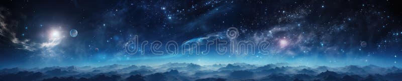 Vast, Empty Outer Space, Where Infinite Darkness. AI Generative Stock ...