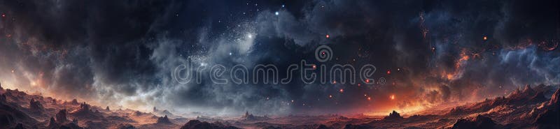 Vast, Empty Outer Space, Where Infinite Darkness. AI Generative Stock ...