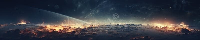 Vast, Empty Outer Space, Where Infinite Darkness. AI Generative Stock ...